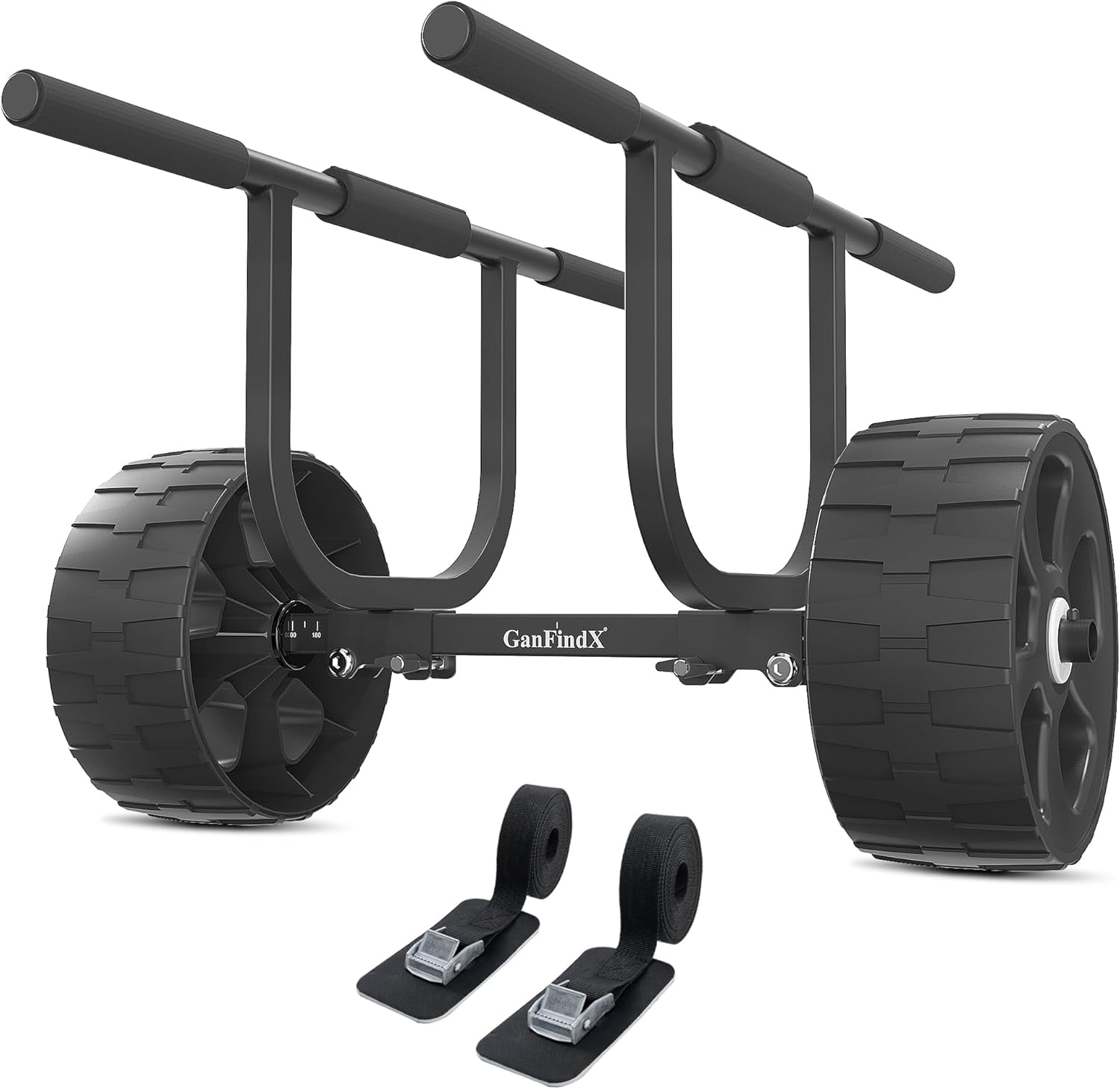 Heavy-Duty Aluminum Kayak Cart 8/11" Solid Airless Wheels, 450LBS ...