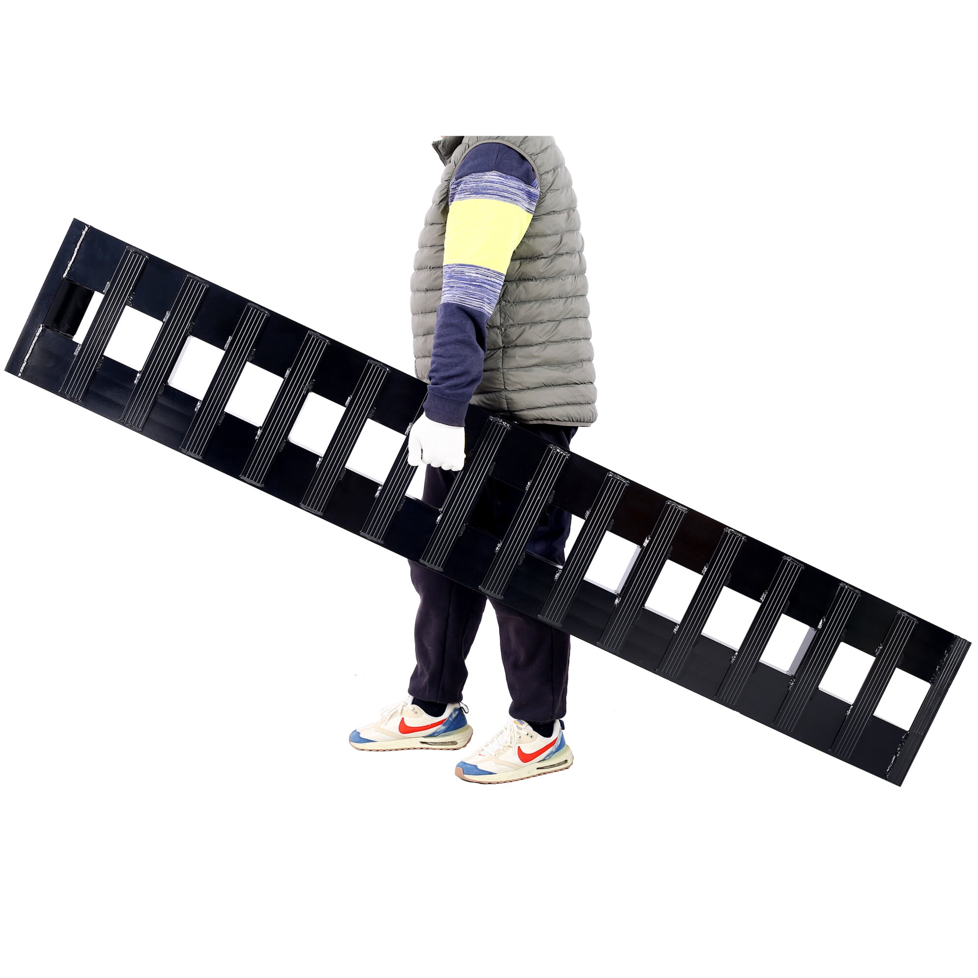 Heavy-Duty Aluminum Loading Ramps with Safety Straps, 8800 lbs Capacity ...