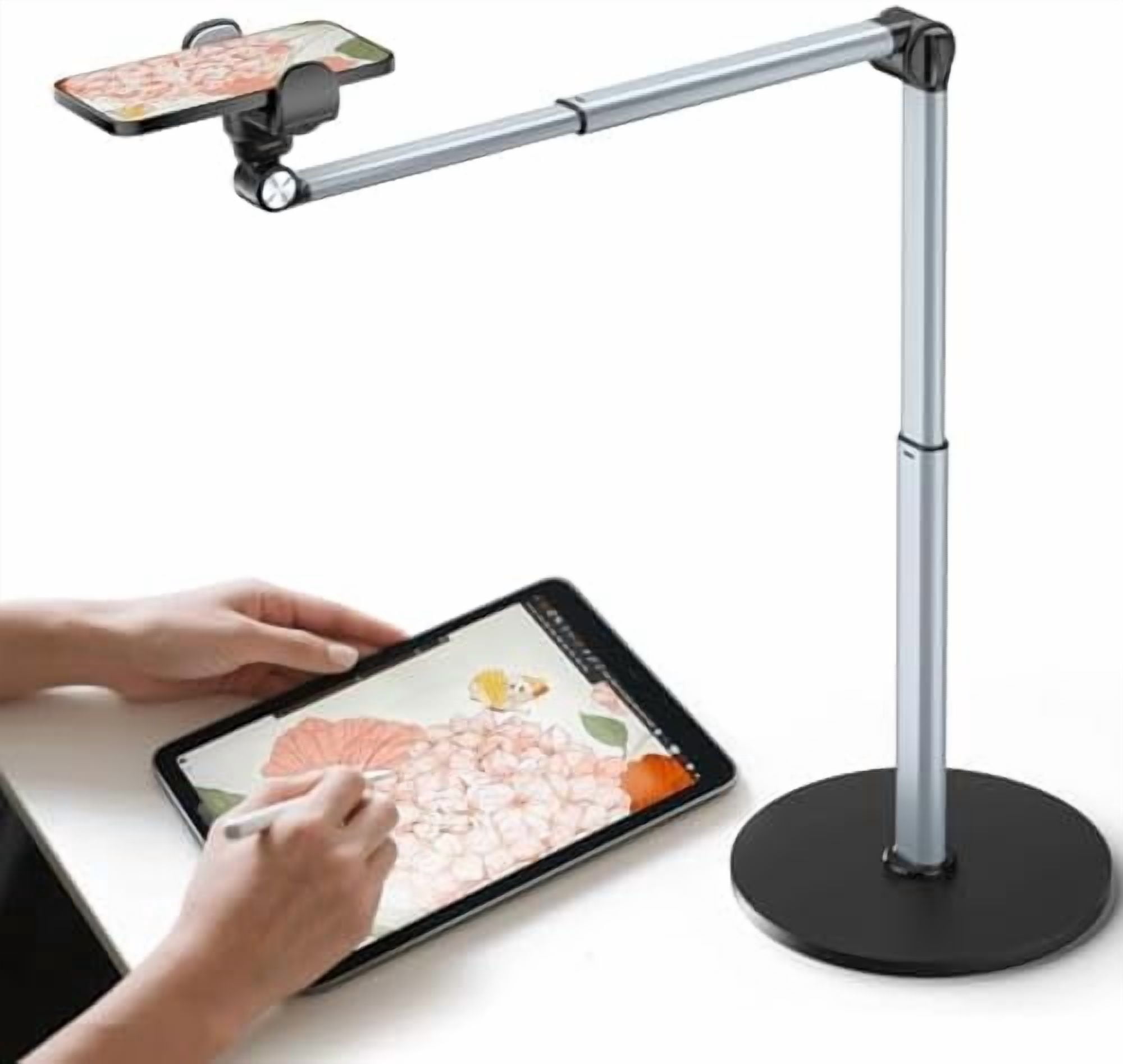 Heavy Duty Aluminum Overhead Phone Stand for Recording, Adjustable ...