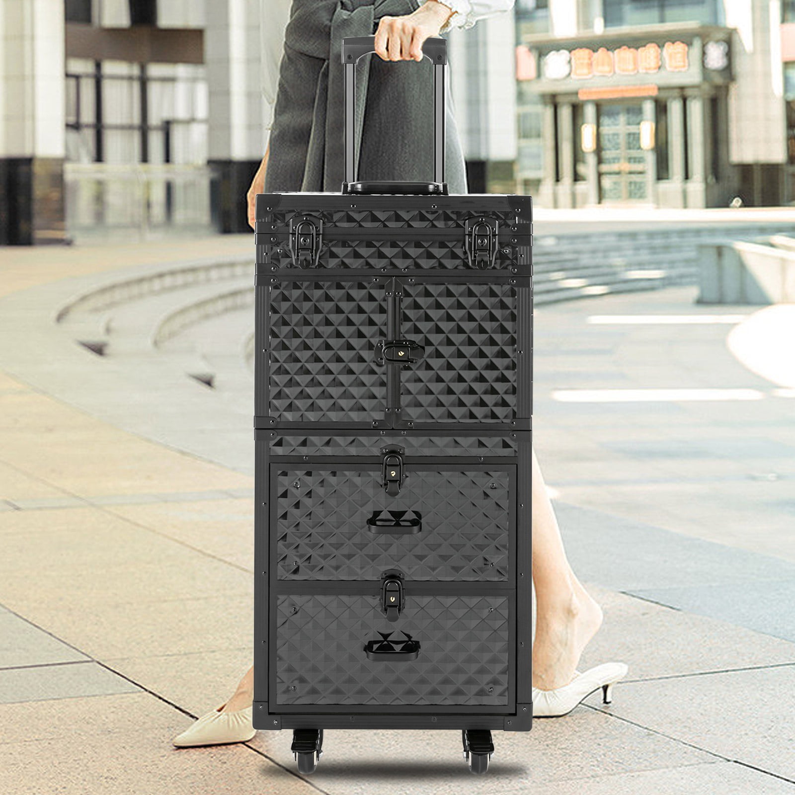 Heavy-Duty Aluminum Rolling Tool Case – 33lbs Load Capacity, Universal ...