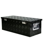 BATONECO 48 Inch Aluminum Trailer Tool Box Truck Bed Tool Box w/ Side Handle Heavy Duty Tool ...