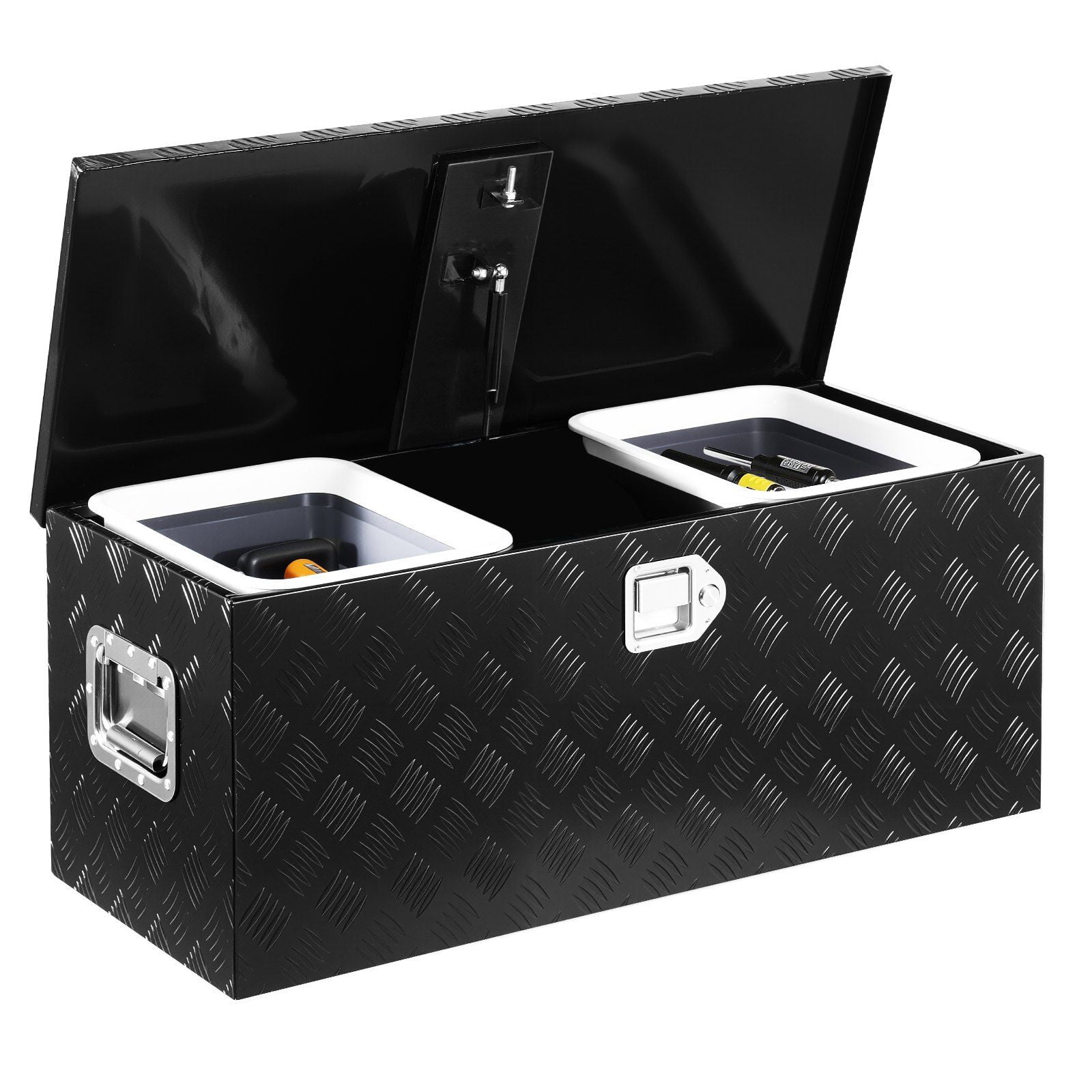 Heavy Duty Aluminum Truck Tool Box with Sliding Tray, Lockable Storage ...