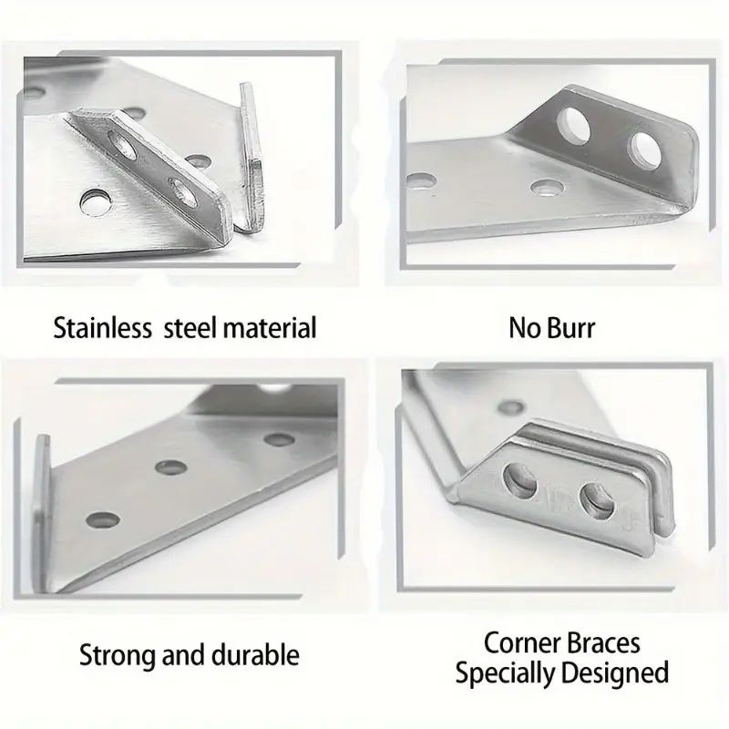 Heavy Duty Angle Brackets 140pcs - 90 Degree Corner Braces with Screws ...