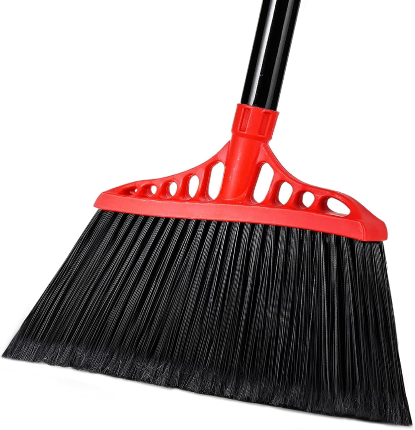 Heavy Duty Angle Broom - 55" Adjustable Iron Handle with Stiff Bristles ...