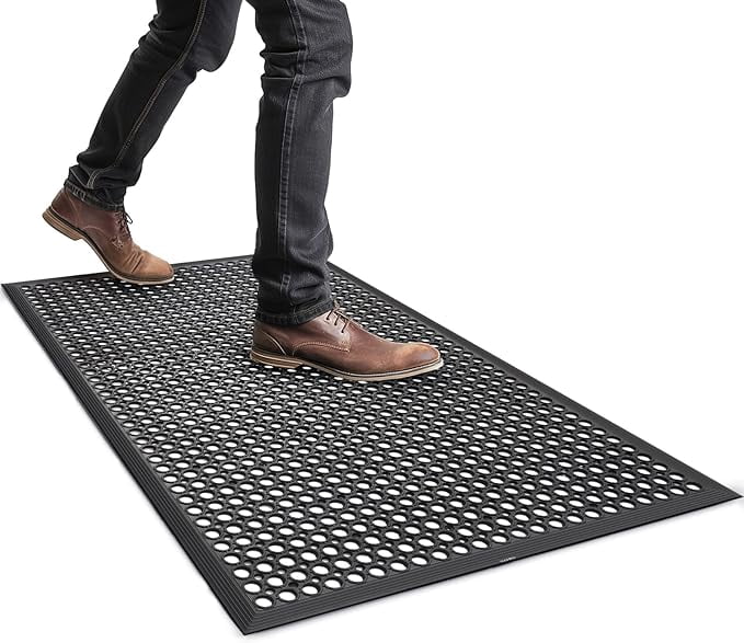 Heavy Duty Anti-Fatigue Non-Slip Drainage Rubber Mat - 36"x60 ...