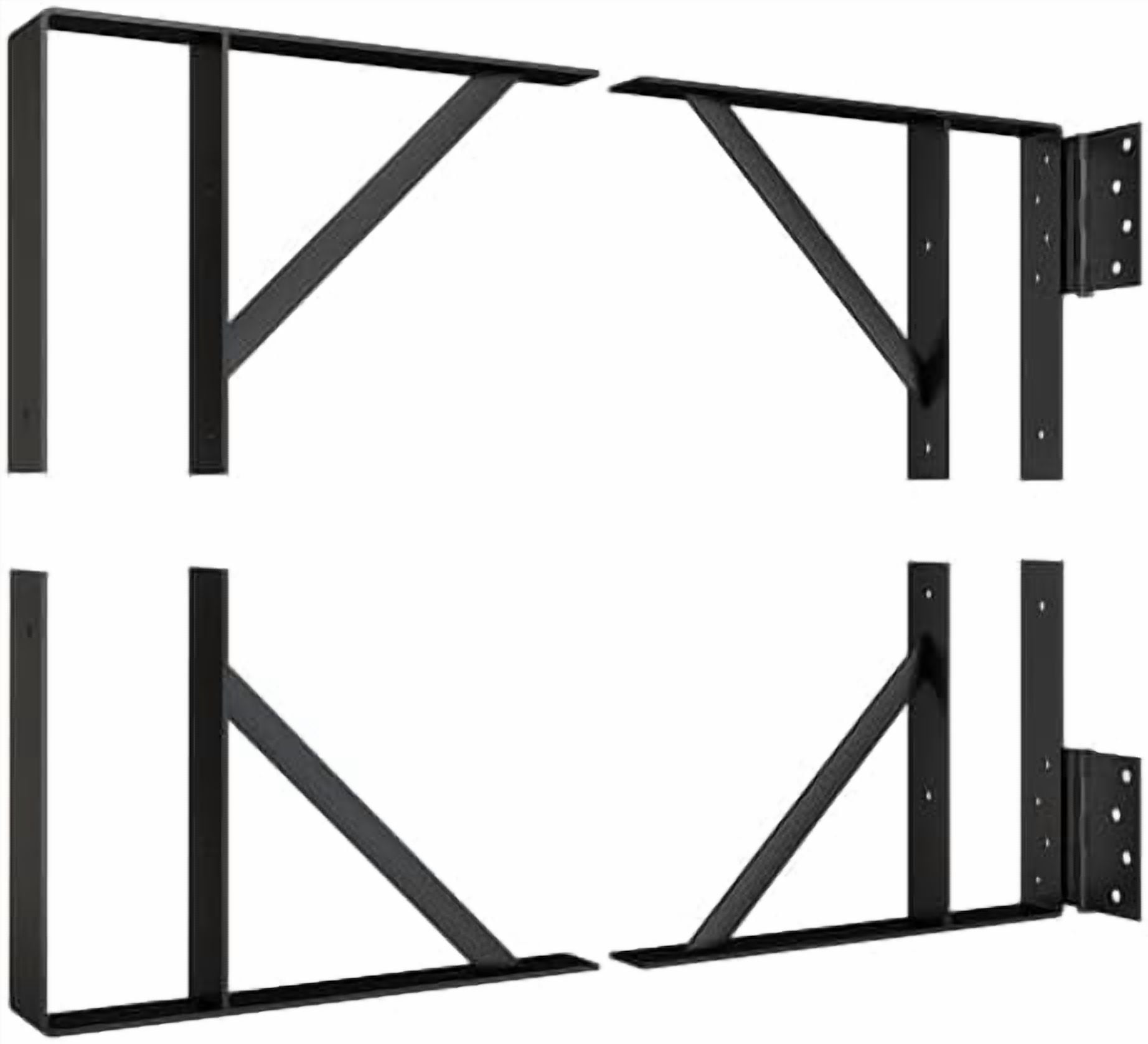 Heavy Duty Anti-Sag Gate Hardware Kit - Steel Brackets with Welded ...