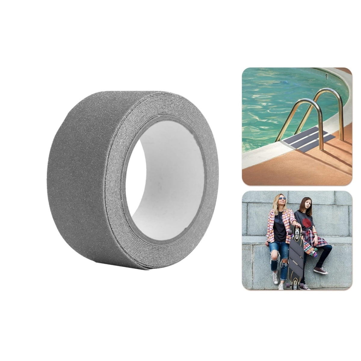 Heavy Duty Anti Slip Tape,Gray Non Slip Stair Treads for Wooden Steps ...