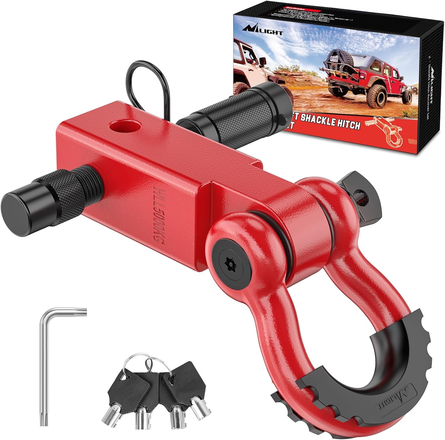 Heavy Duty Anti-Theft Shackle Hitch Receiver 2 Inch with 45000 LBs ...