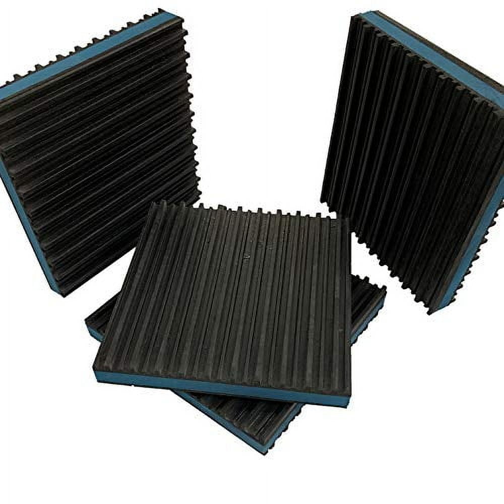 Heavy Duty Anti Vibration Isolation Pads 6" X 6" X 7/8" Ribbed Rubber ...
