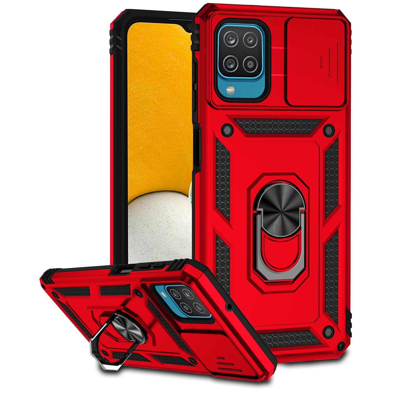 Heavy Duty Armor Case for Samsung Galaxy A12 5G, Rugged PC Soft TPU ...