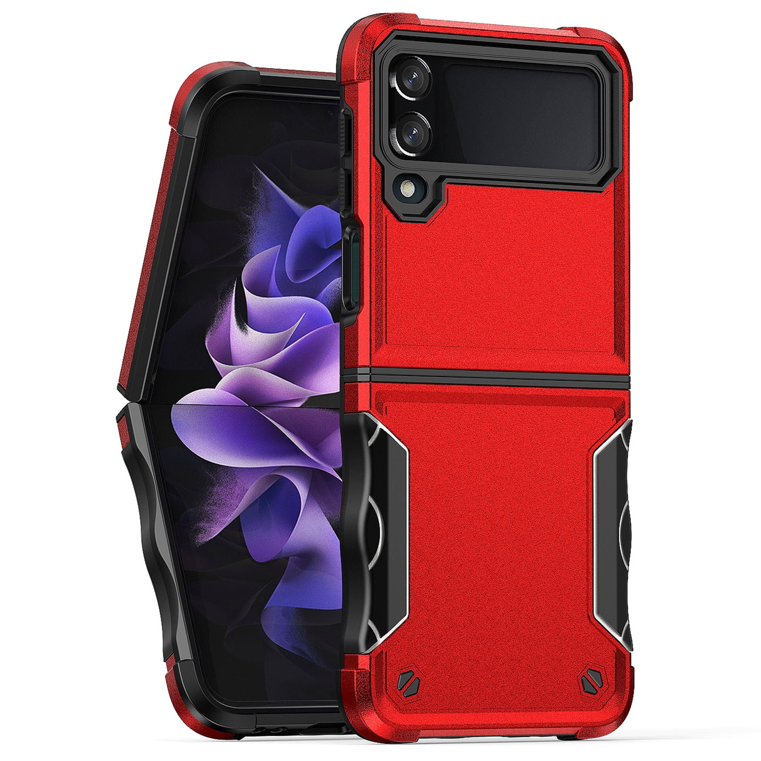 Heavy Duty Armor Case for Samsung Galaxy Z Flip 4, Rugged Military ...