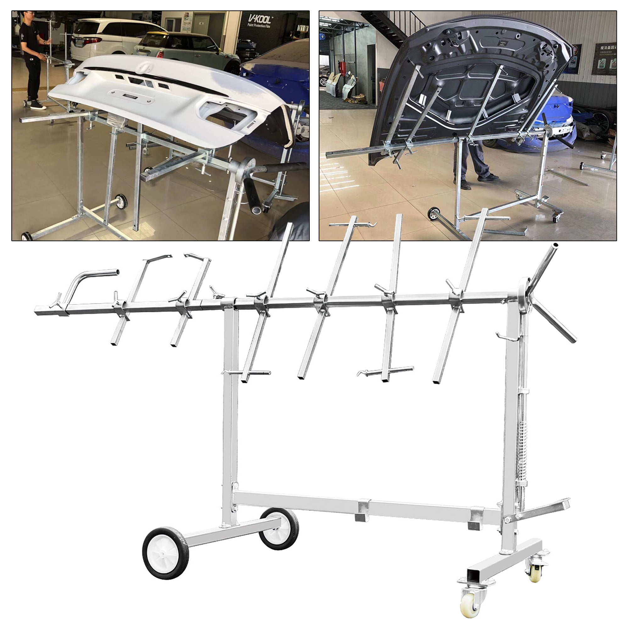 Heavy Duty Auto Body Paint Racks, 360° Rotatable Body Paint Rack Panel ...