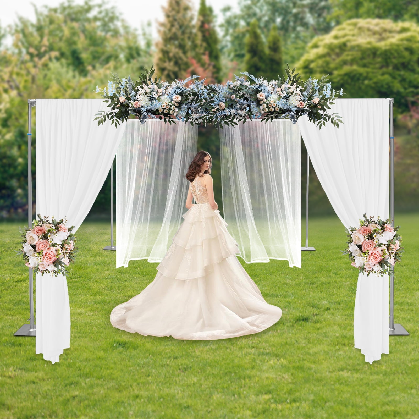 Heavy Duty Backdrop Canopy Kit, 10x10X10 FT 4 Post Height Canopy ...