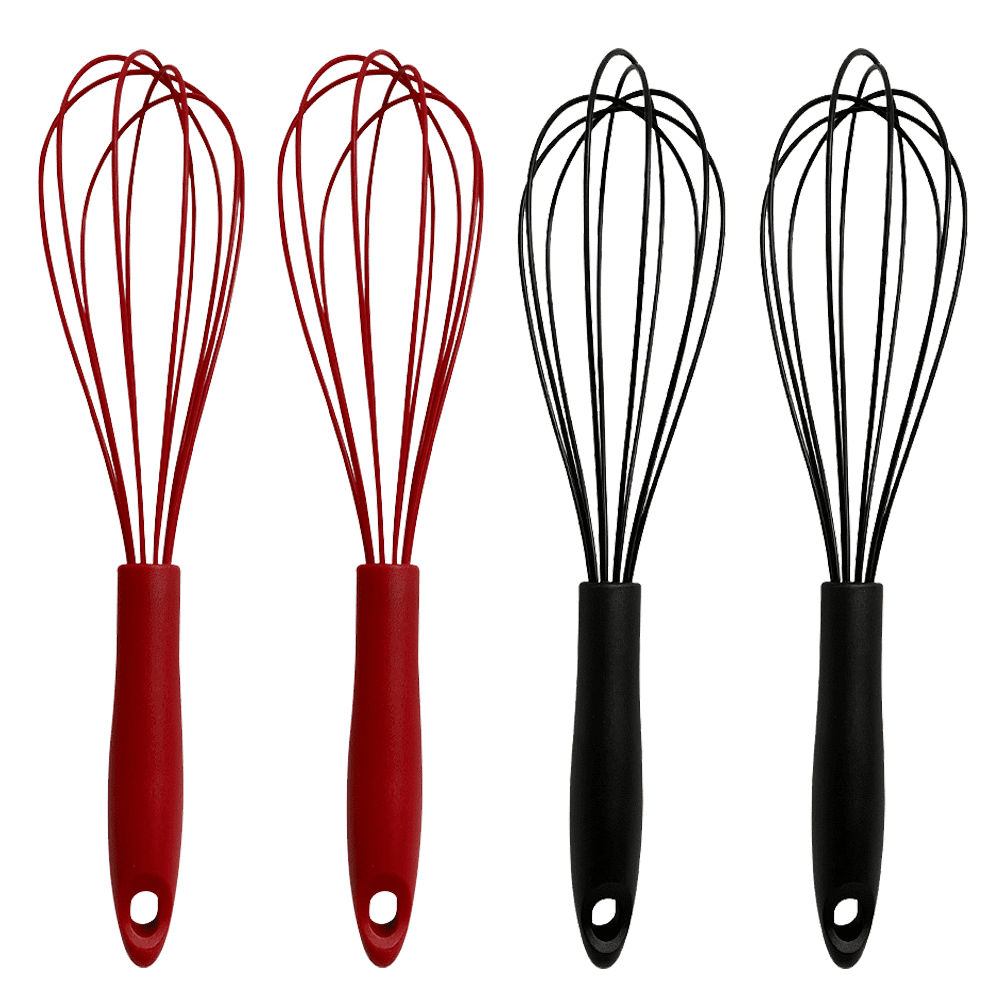 Heavy Duty Baking Whisks Silicone Whisk set, Non Scatch Coated Whisks ...