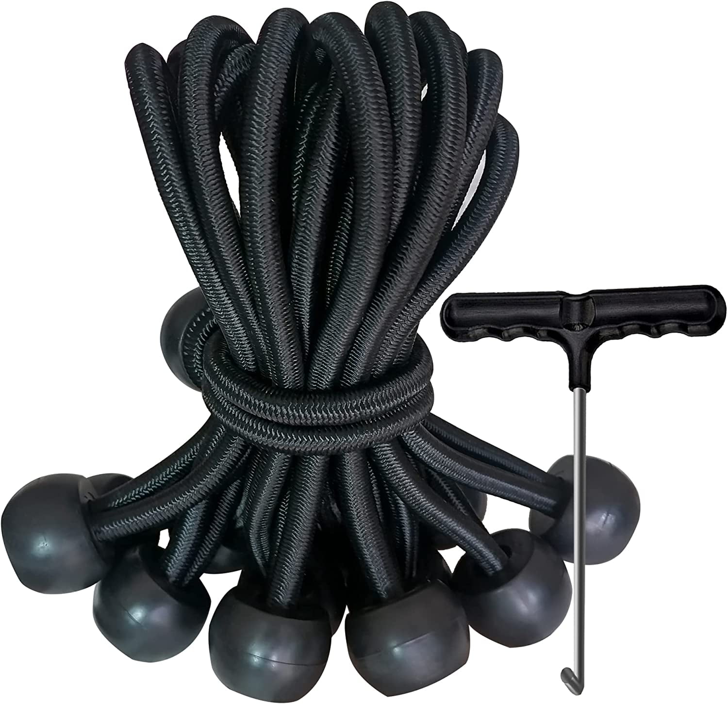 Heavy Duty Ball Bungees Cords, 15 PCS Replacement Bungee Ropes for ...