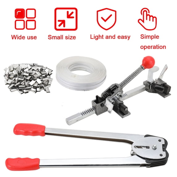 Heavy Duty Banding Strapping Kit with Tensioner Tool Plastic Packaging ...