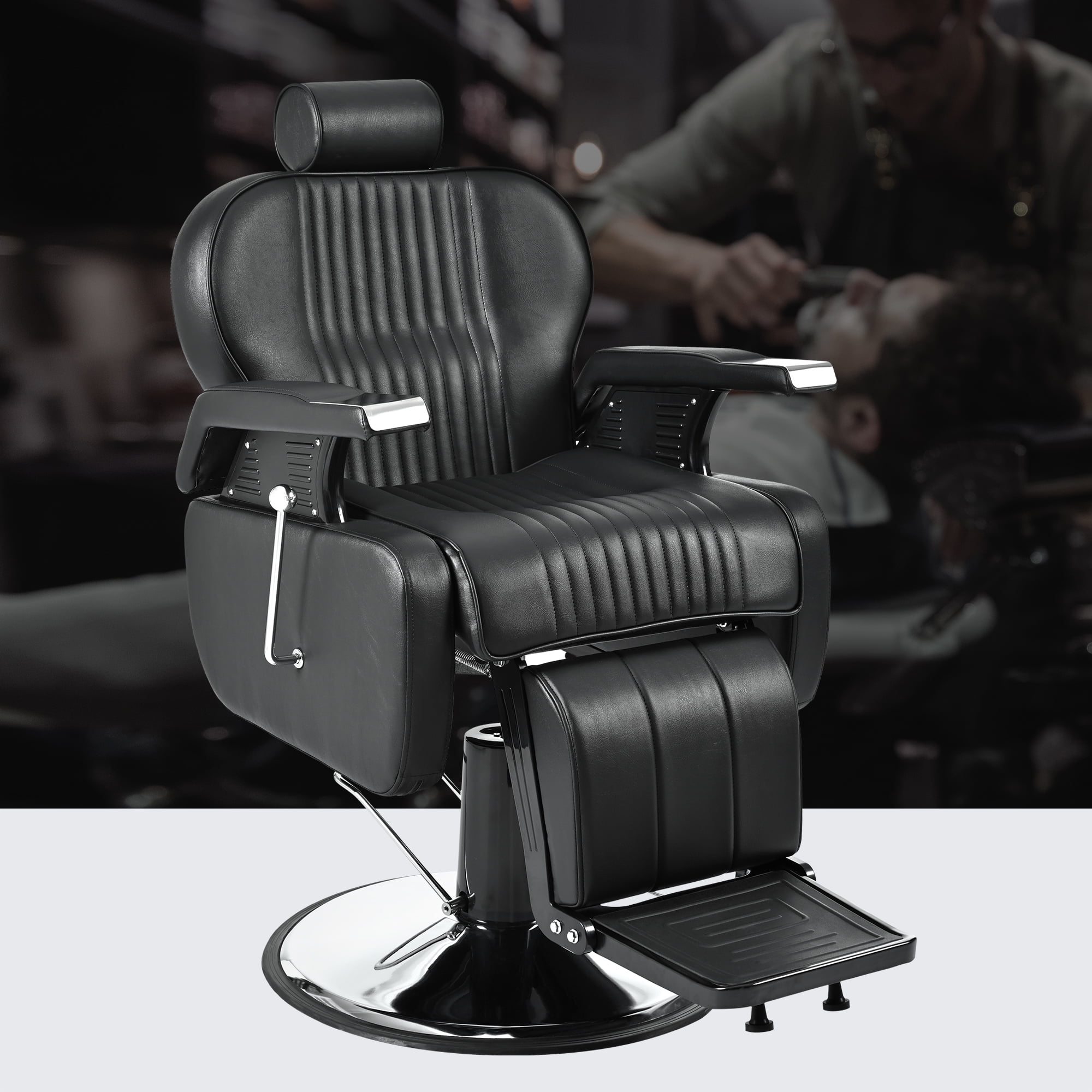 Heavy Duty Barber Chair, Professional Hydraulic Reclining Salon Chair ...