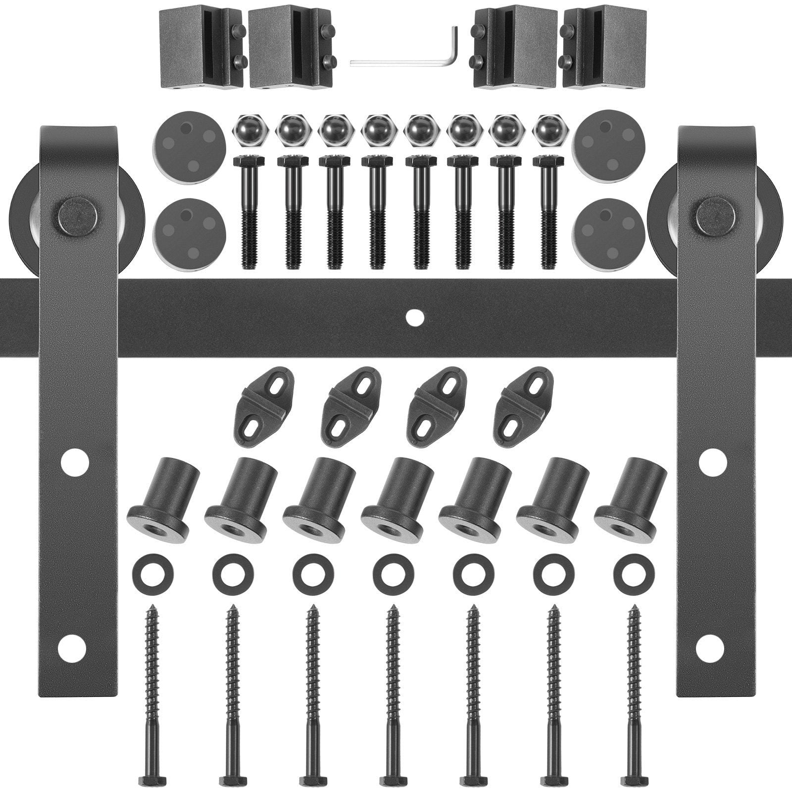 Heavy Duty Barn Door Hardware Kit, 9 Foot Sliding Door Track System ...