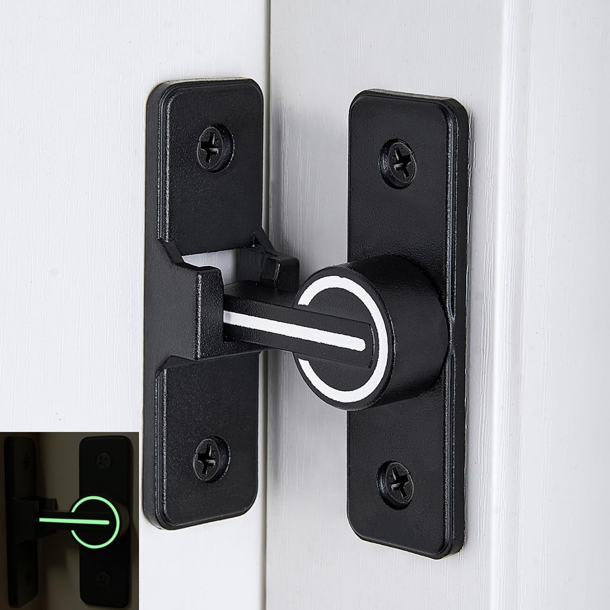 Heavy-Duty Barn Door Latches, Thickened Anti-Theft Buckle Latch, No ...