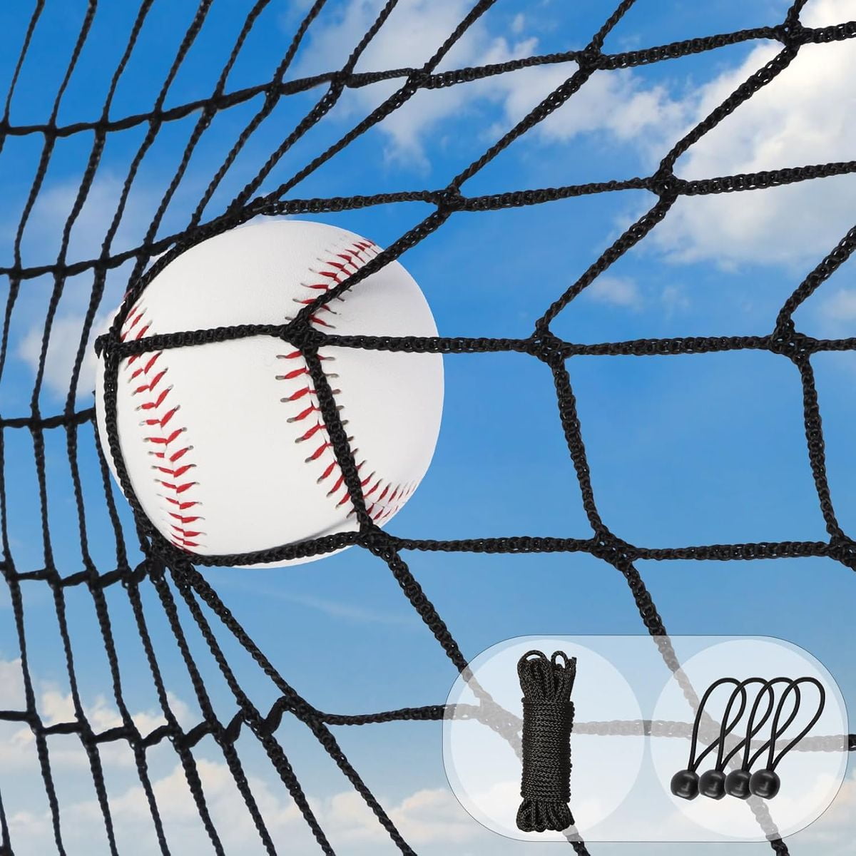 Heavy Duty Baseball & Softball Backstop Net - Knotless Polyethylene ...