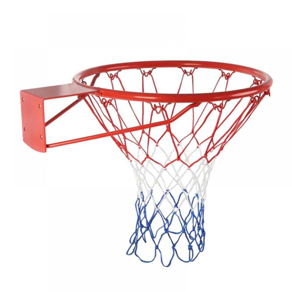Heavy Duty Basketball Rim Red Hoop and Net - All Weather Anti Whip,Fits ...