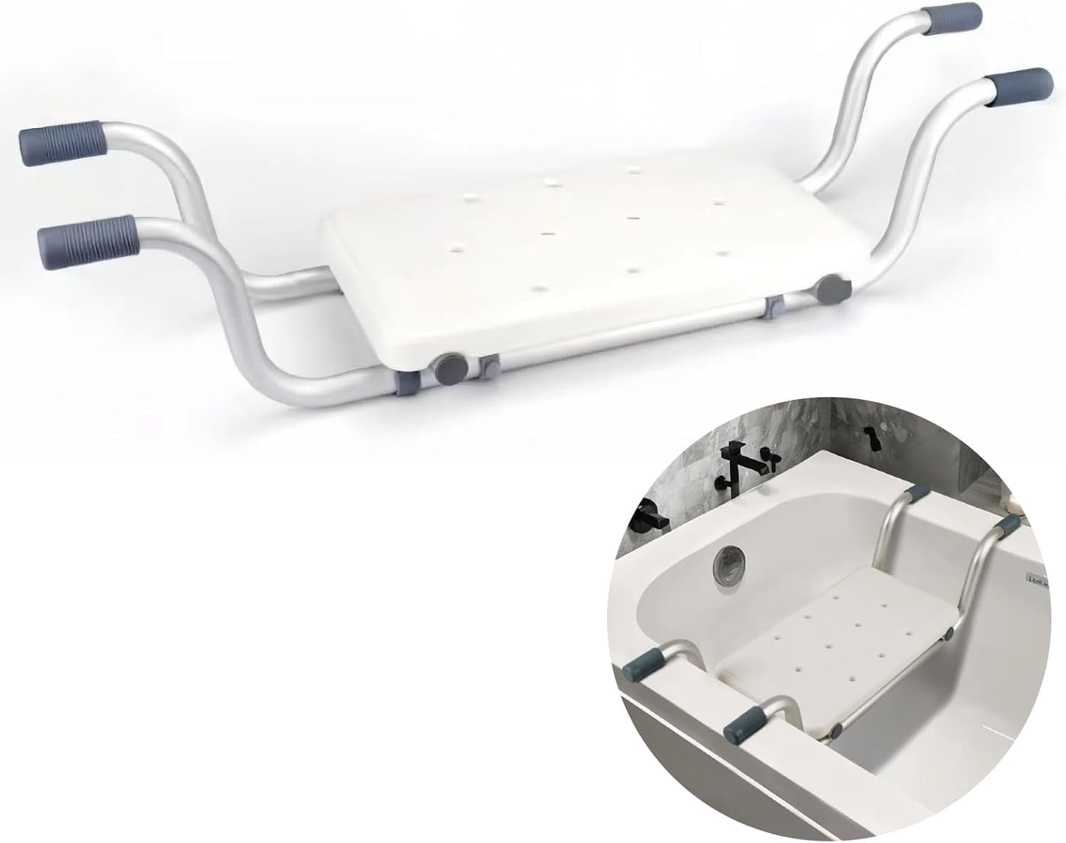 Heavy Duty Bath Bench Seat for Bathtub - Suspended Shower Chair for ...