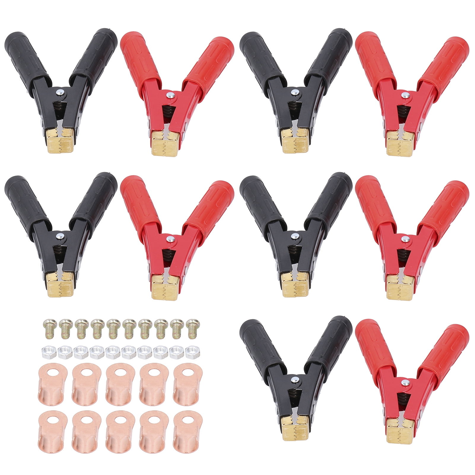 Heavy Duty Battery Cable Clips, 5 Pairs Insulated Crocodile Clamps ...