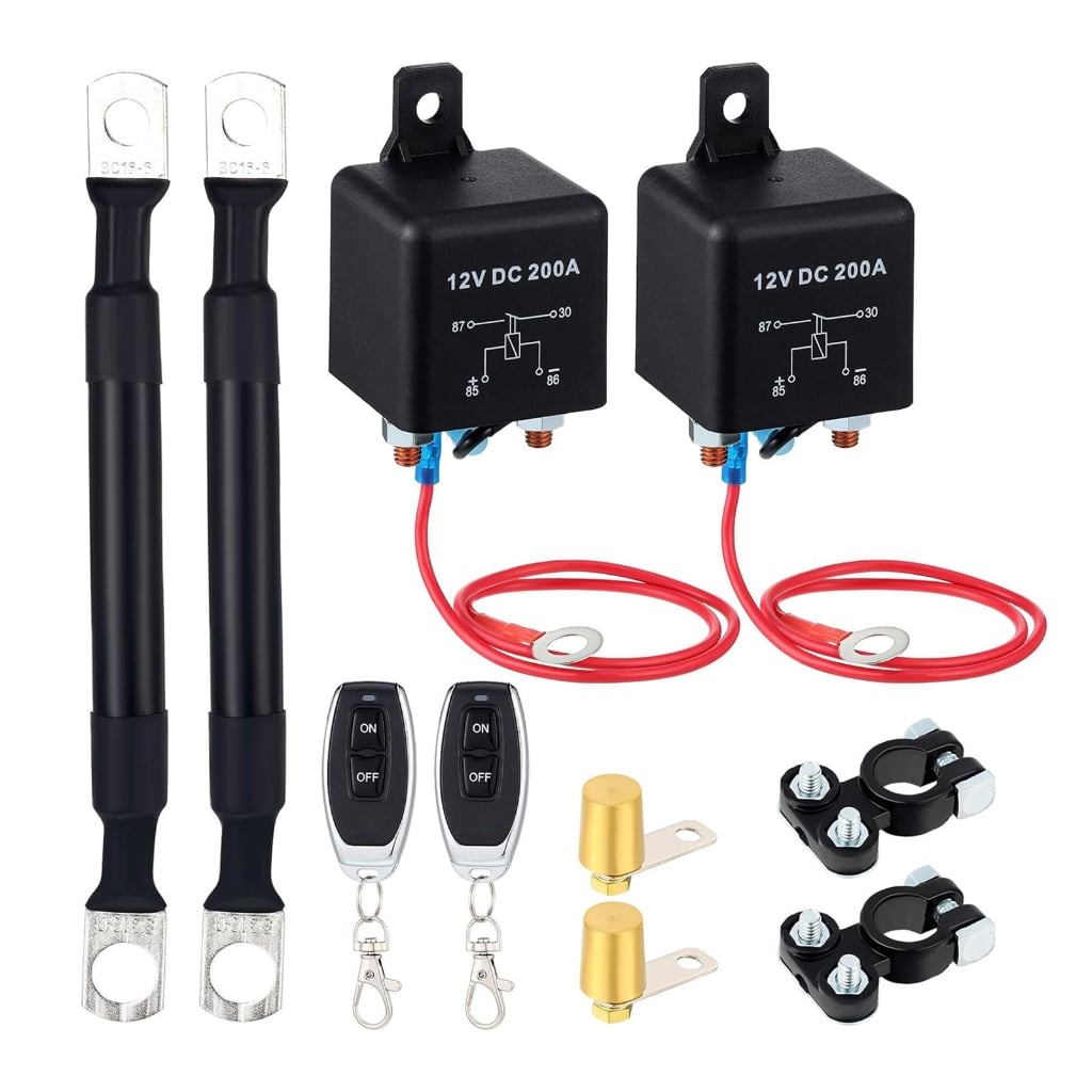 Heavy Duty Battery Disconnect Kit 200A 12V with Remote for Car Truck ...