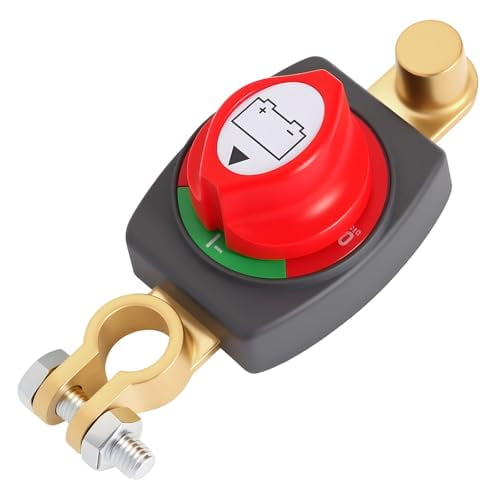Heavy-Duty Battery Disconnect Switch, 275A 12-48V On/Off Top Post ...