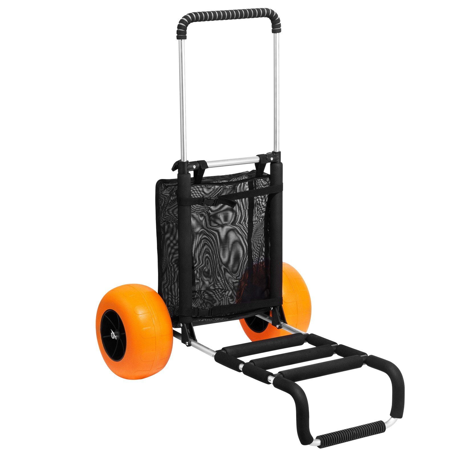 Heavy-Duty Beach Dolly – 165LB Capacity Sand Cart w/ 12" PU Foam Wheels ...