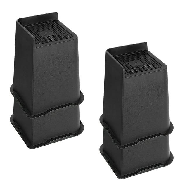 Heavy Duty 4-Inch Furniture Risers, Stackable Bed Elevators for Sofa ...