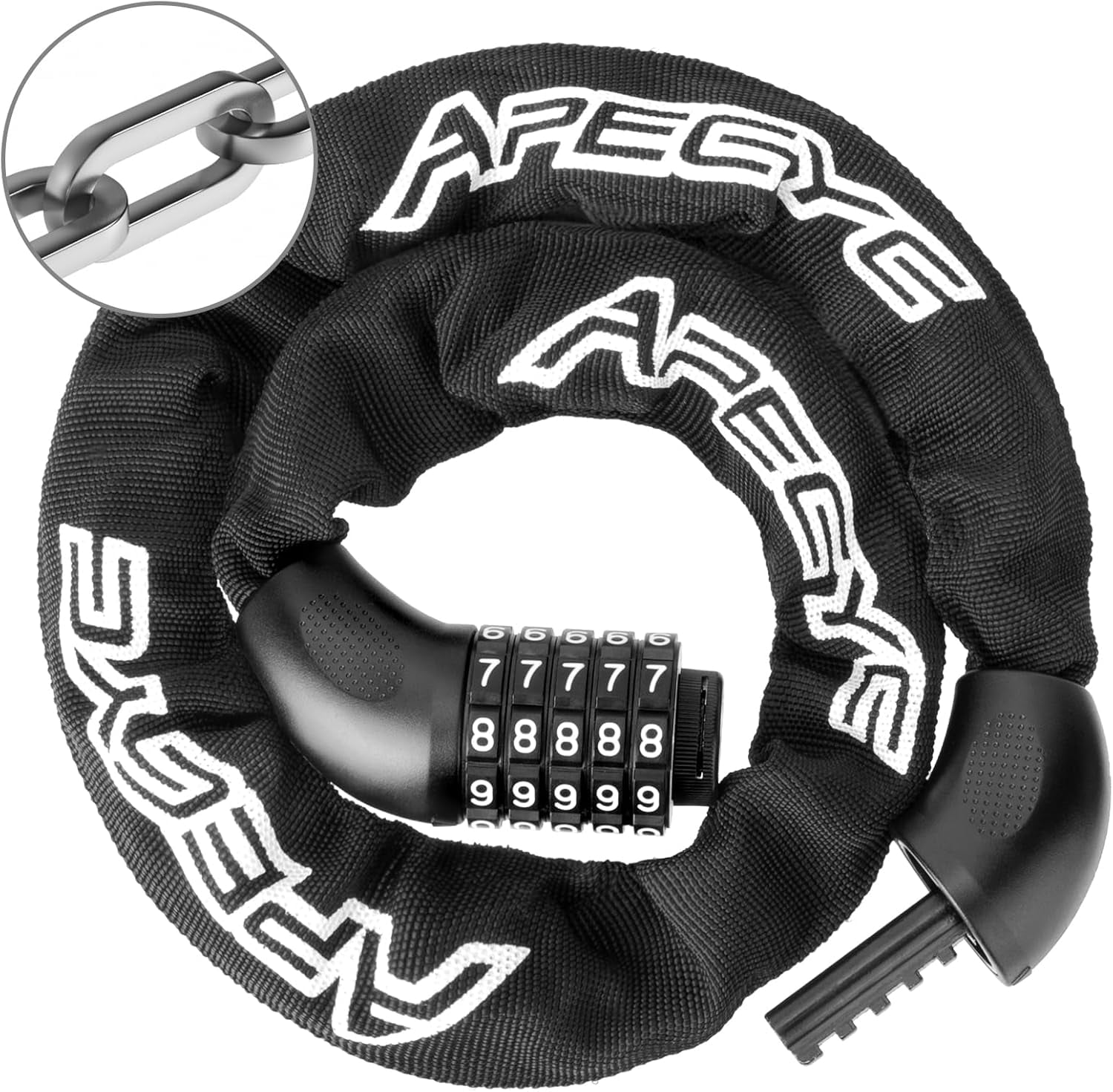 Heavy Duty Bike Chain Lock – 5 Digit Combination Anti-Theft Bicycle ...