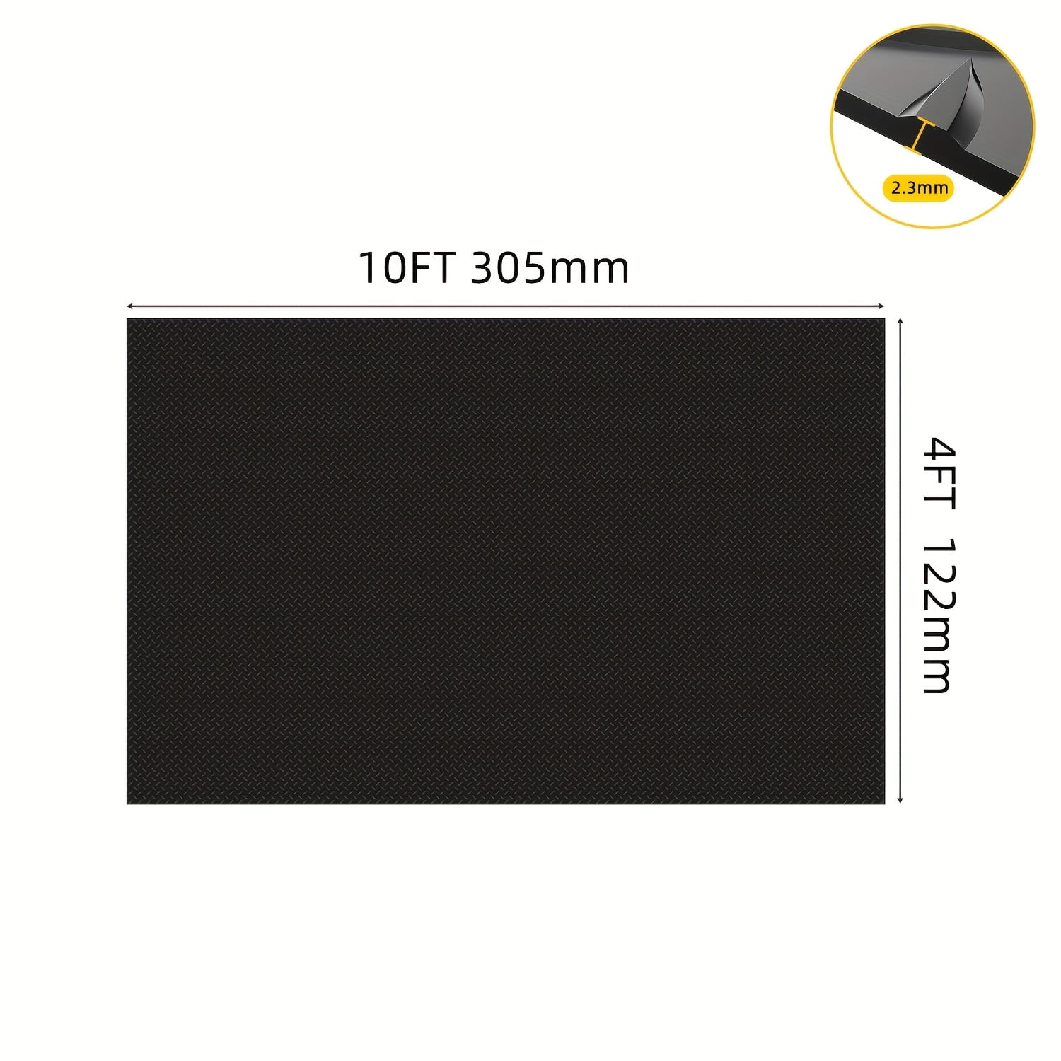 Heavy Duty Black 4 X 10Ft Premium Garage Floor Mat - Commercial Grade ...