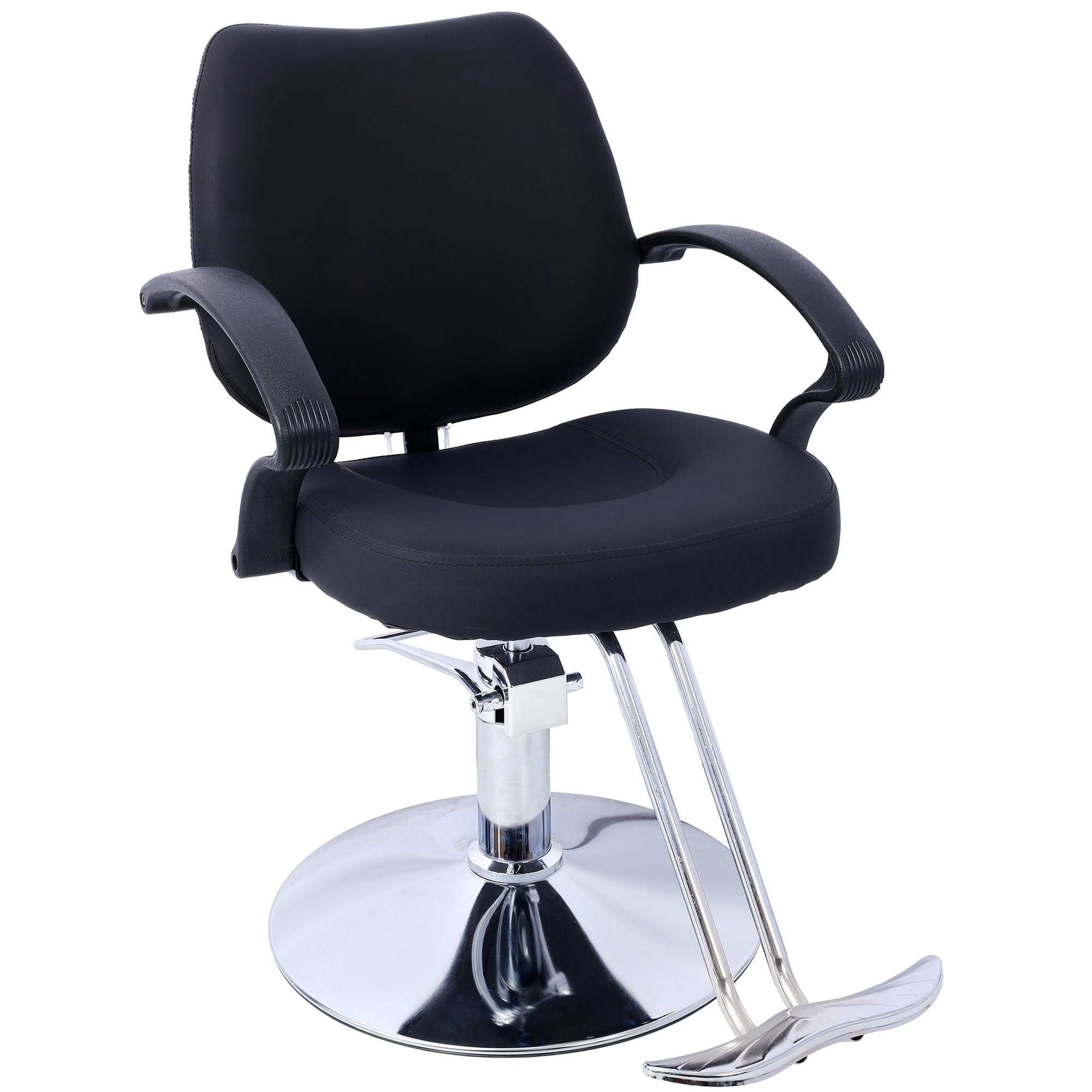Heavy-Duty Black Adjustable Height Salon Chair Styling Beauty Shampoo ...