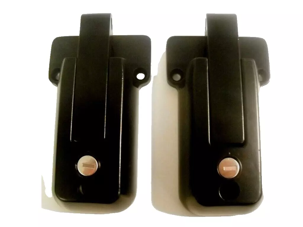 Heavy-Duty Black Keyed Alike Cargo Trailer Door Lock Cam Bar Latch ...