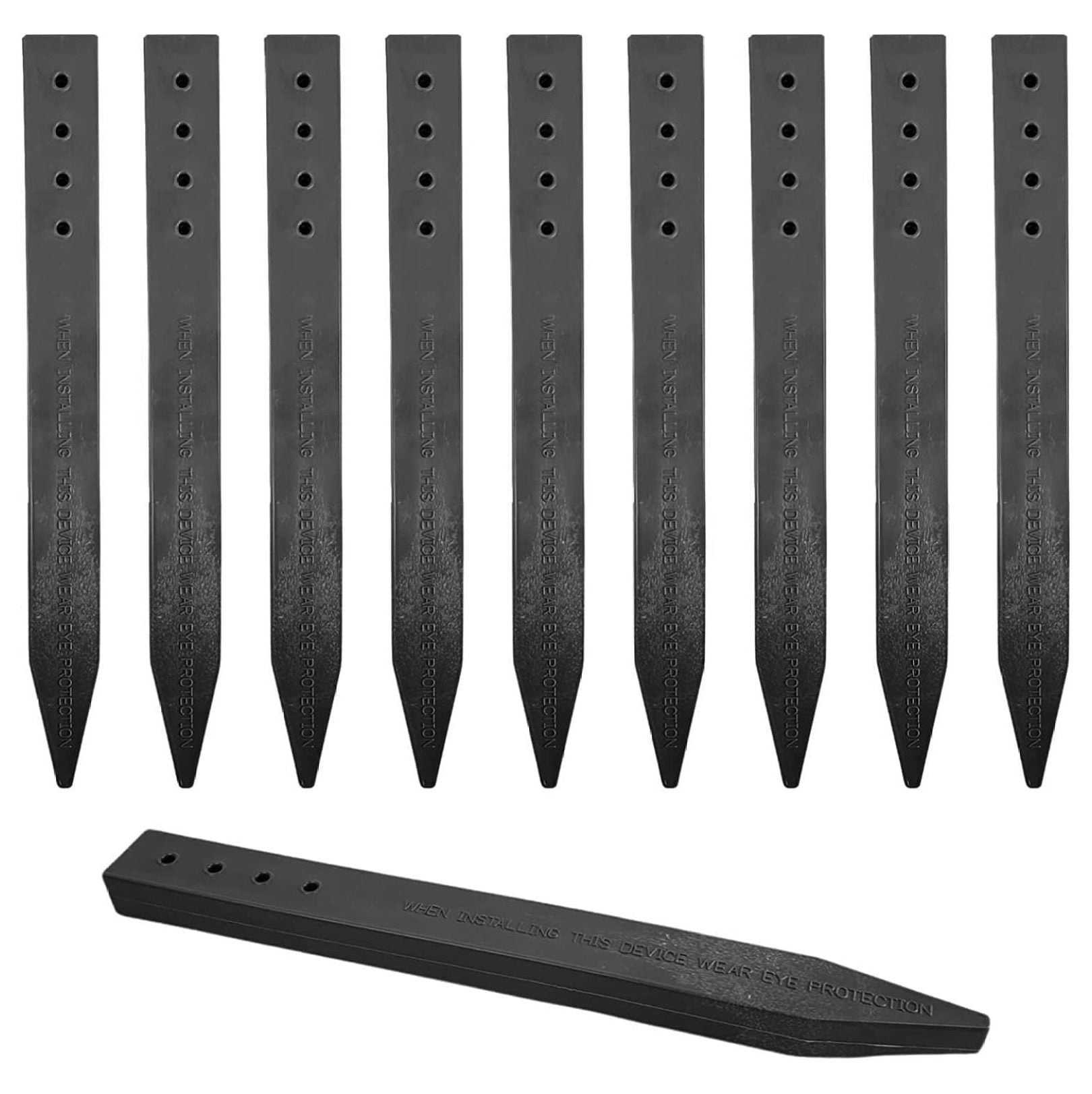 Heavy Duty, Black Landscape Lawn & Garden Border Edging Stakes - Easy ...