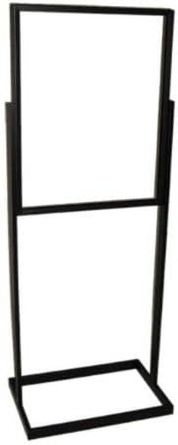 Heavy Duty Black Metal Rectangle Tube Floor Standing Bulletin Holder ...