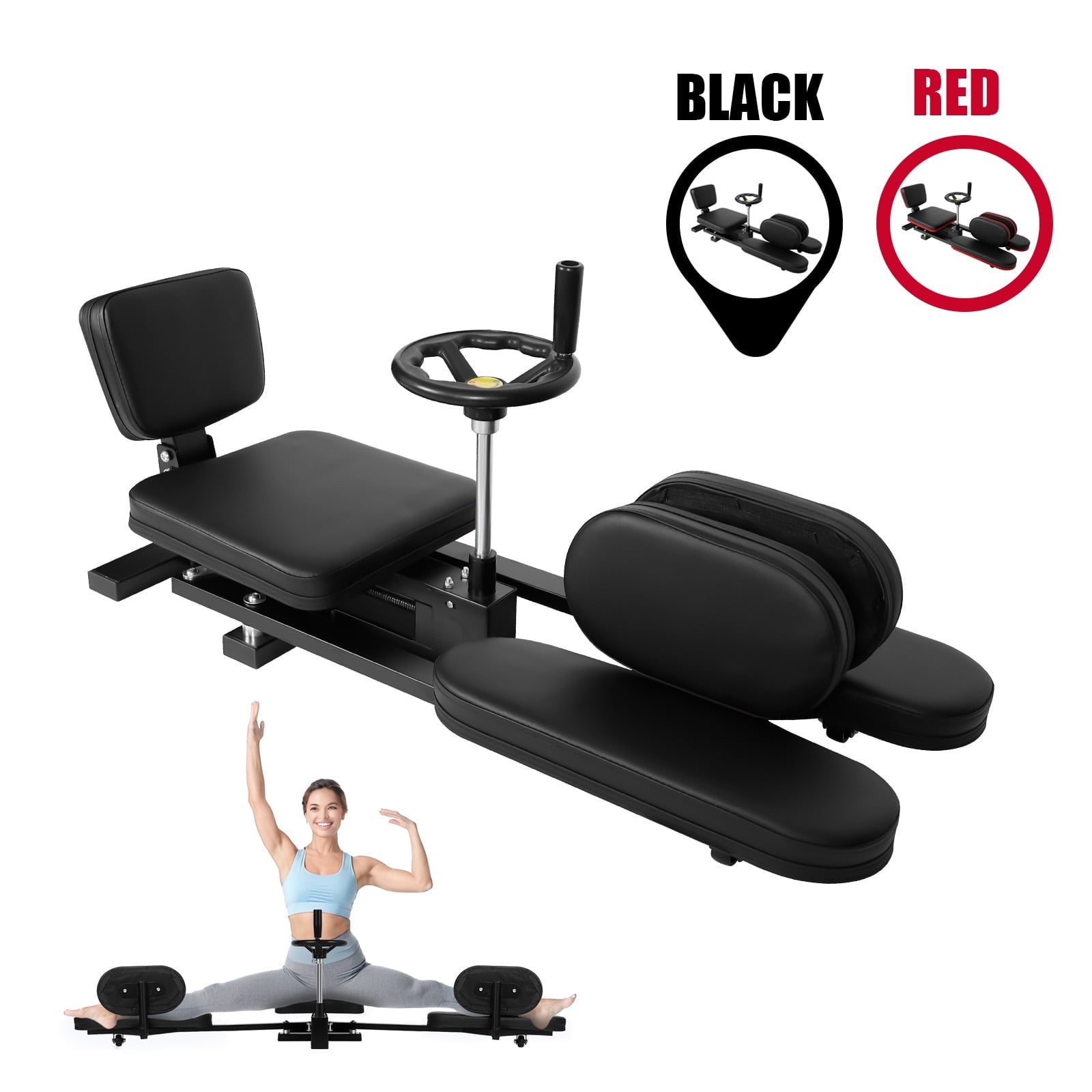 Heavy Duty Black Silent Wheels Leg Stretcher Machine, 400 LBS Metal ...