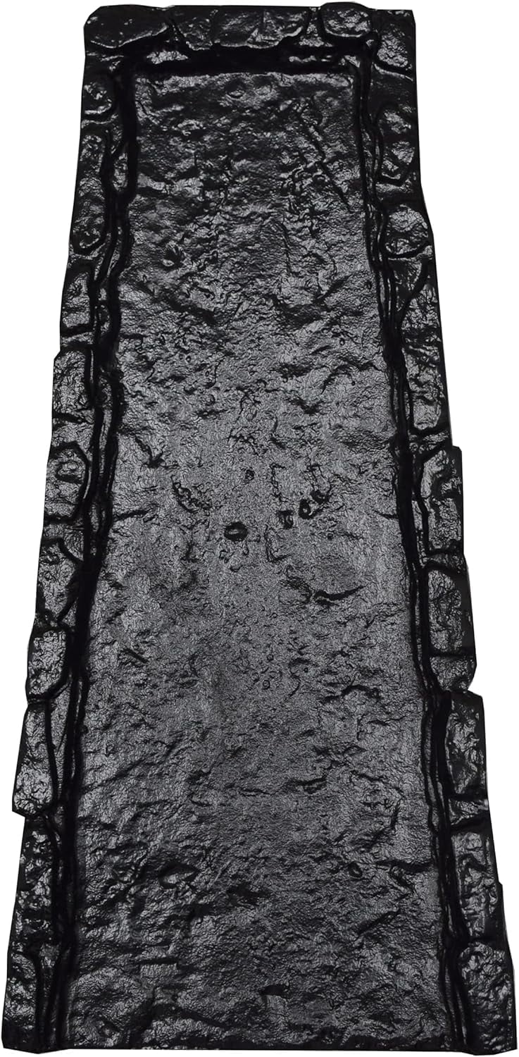 Heavy Duty Black Slate Stone Rock Cast Aluminum Metal Downspout Gutter ...