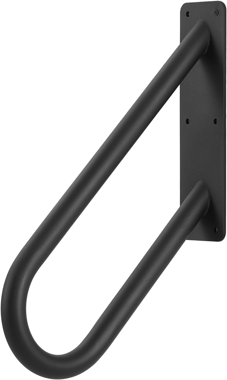 Heavy Duty Black Wall Mount Hand Rails for Outdoor Steps, U-Shaped ...