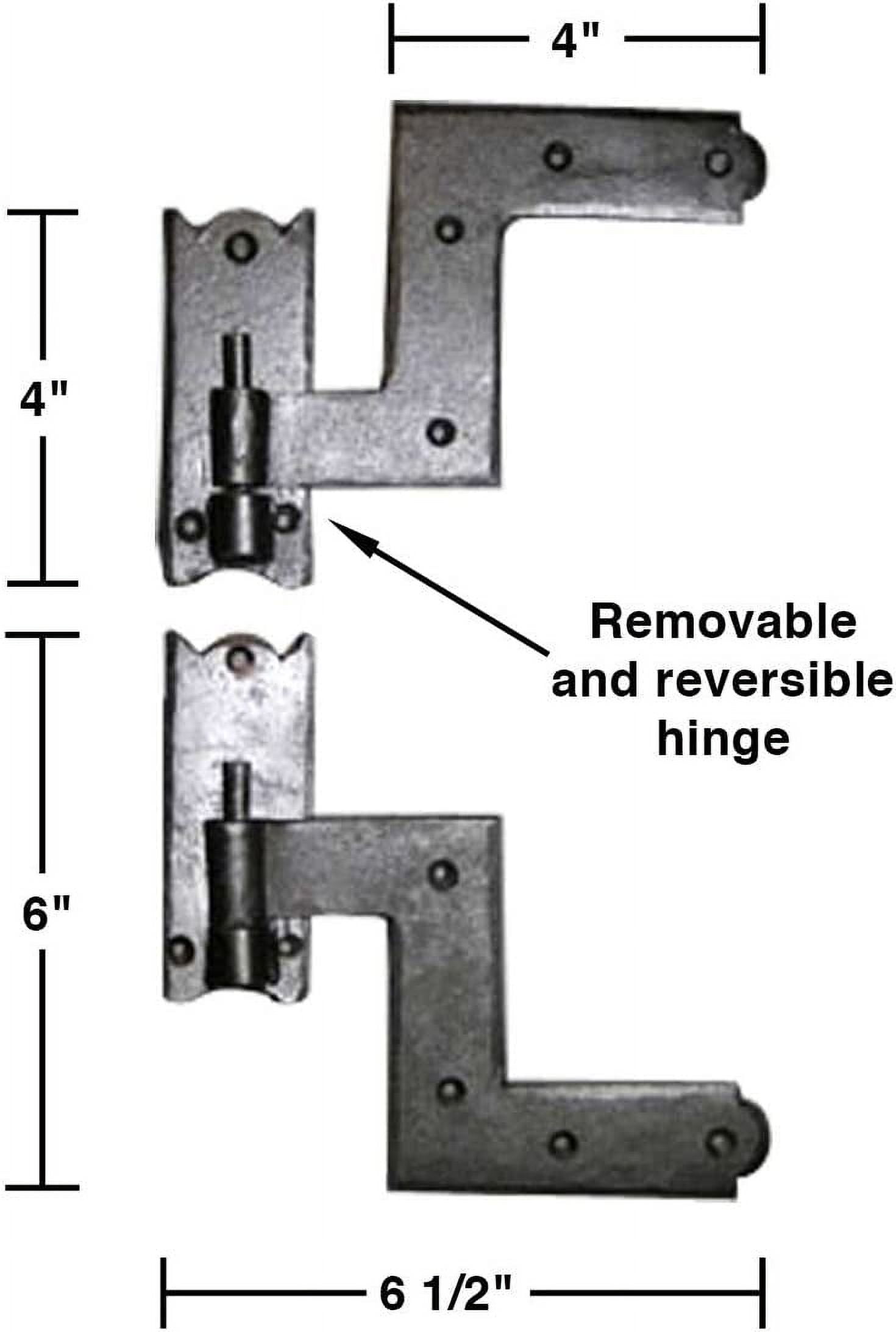 Heavy-Duty Black Wrought Iron Shutter Lift Off Pintle Hinges for ...