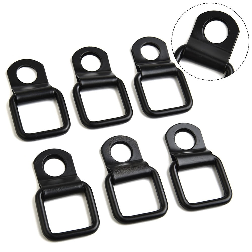 Heavy Duty Black Zinc Plate Metal D Ring Hooks for Lashing and Tie Down ...