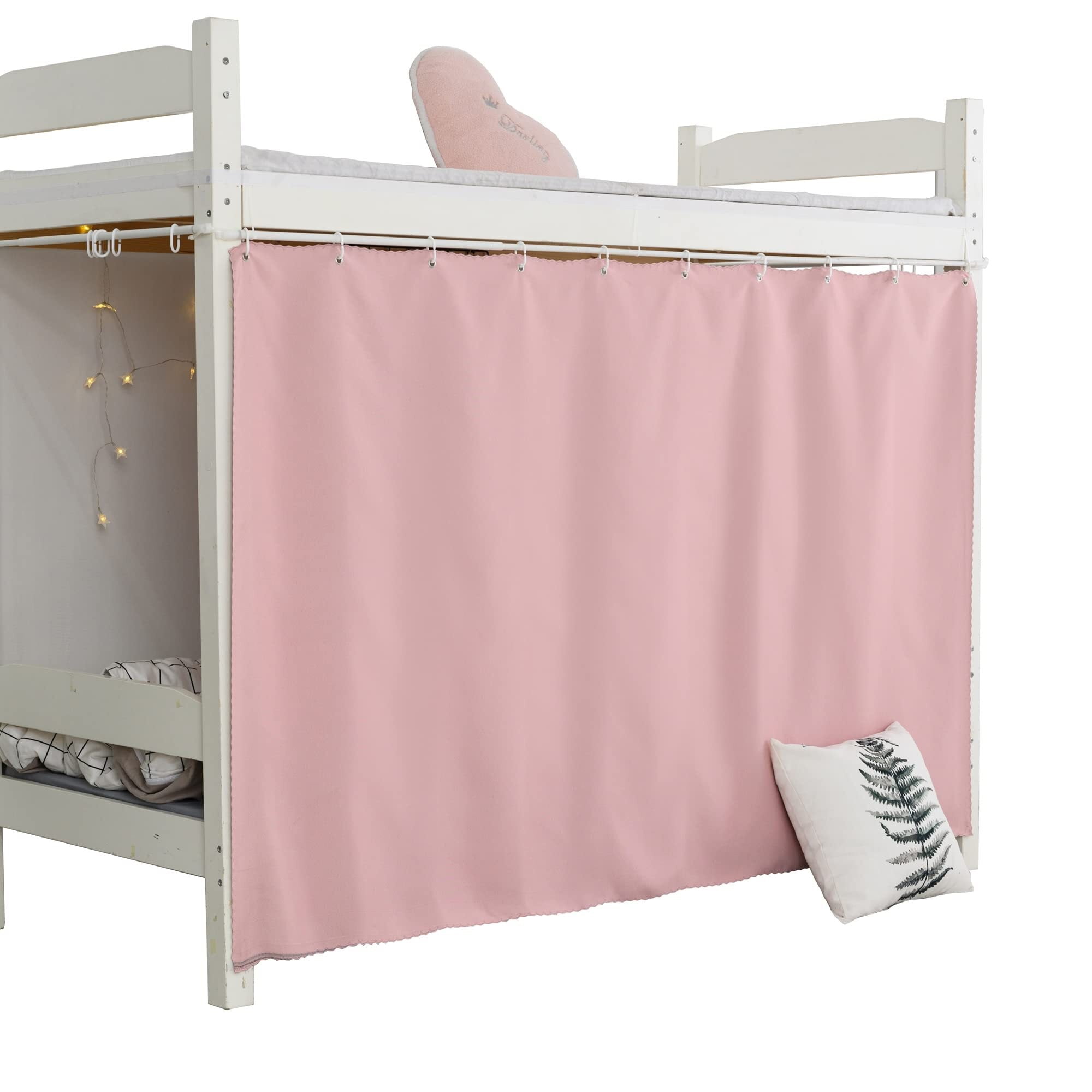 Heavy-Duty Blackout Bottom Bunk Bed Curtains Privacy Canopy Twin Size ...