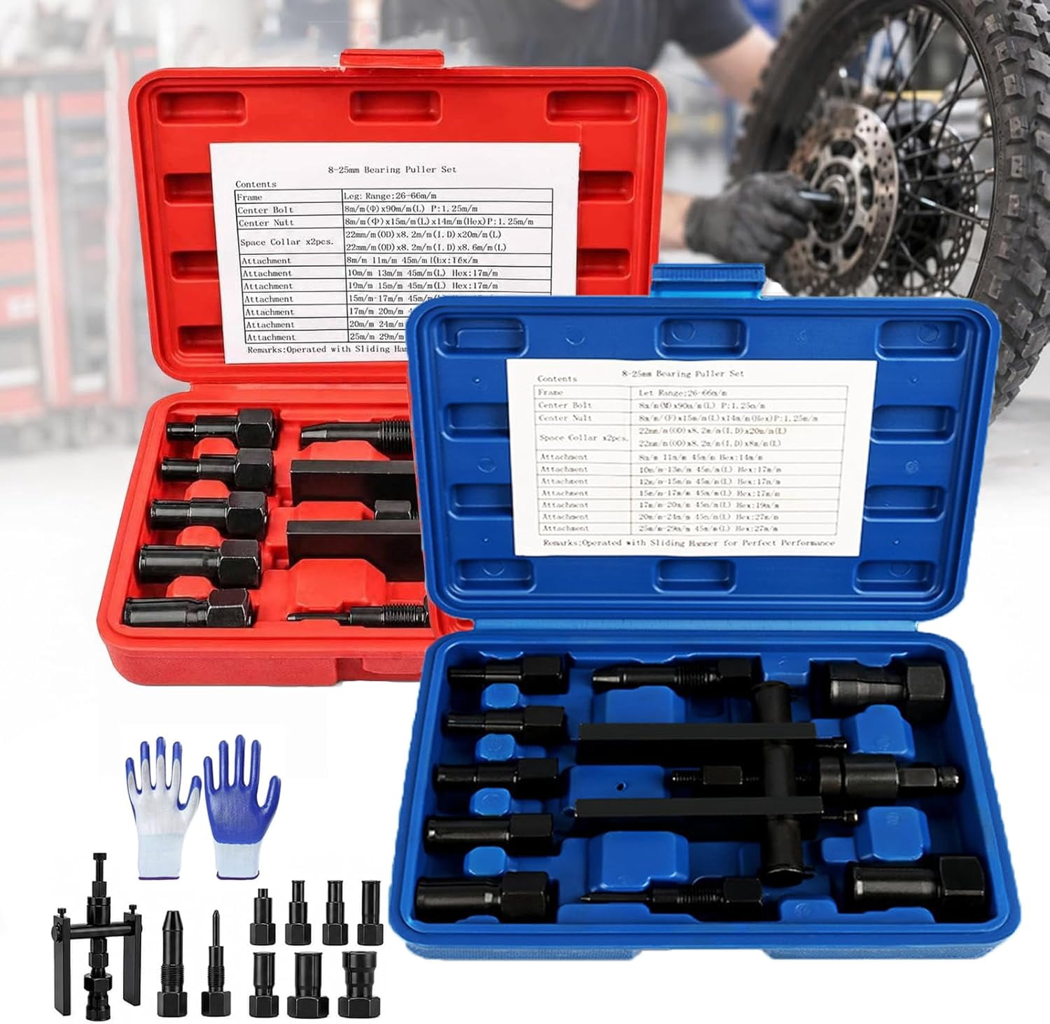 Heavy Duty Blind Hole Bearing Puller Set - Internal Extractor with ...