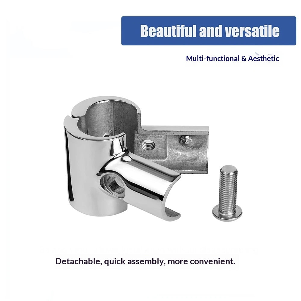 Heavy Duty Boat Hand Rail Fitting- Polished 90 Degree T/Tee Hinged ...