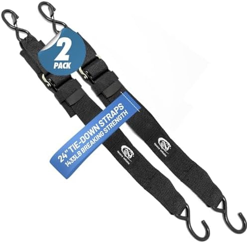 Heavy-Duty Boat Transom Tie-Down Strap - Adjustable Trailer Straps with ...