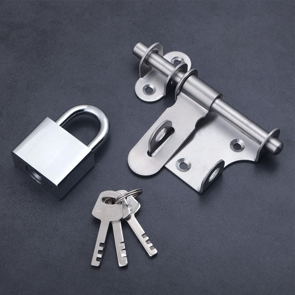 Heavy Duty Bolt Latch Gate Latches Safety Door Lock Stainless Steel ...