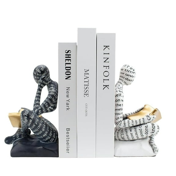 Decorative Bookends, Unique Book Ends to Hold Books Heavy Duty for ...