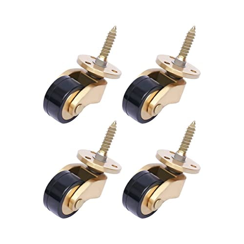 Heavy-Duty Brass Caster Wheels - 4 Pack for Furniture, Trunks & More ...