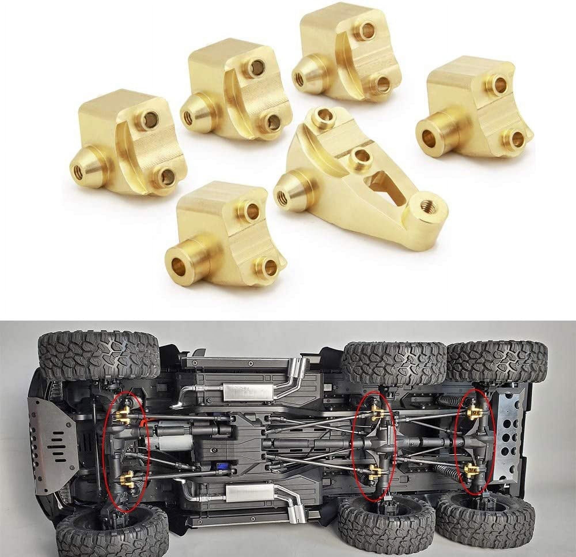 Heavy Duty Brass Front Rear Axle Lower Shock Mount TRX6 6X6 RC Car ...